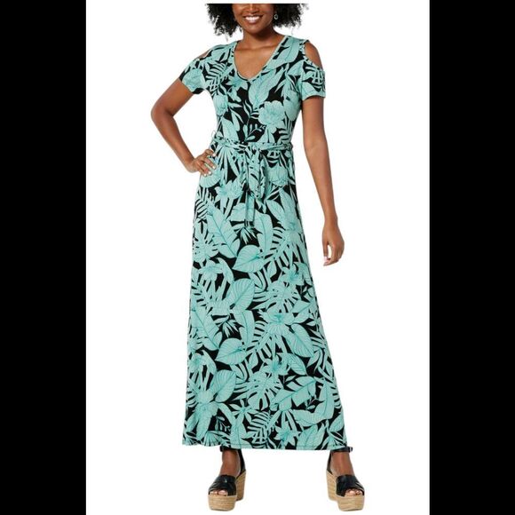 Colleen Lopez | Dresses | Colleen Lopez Womens Coldshoulder Maxi Dress ...
